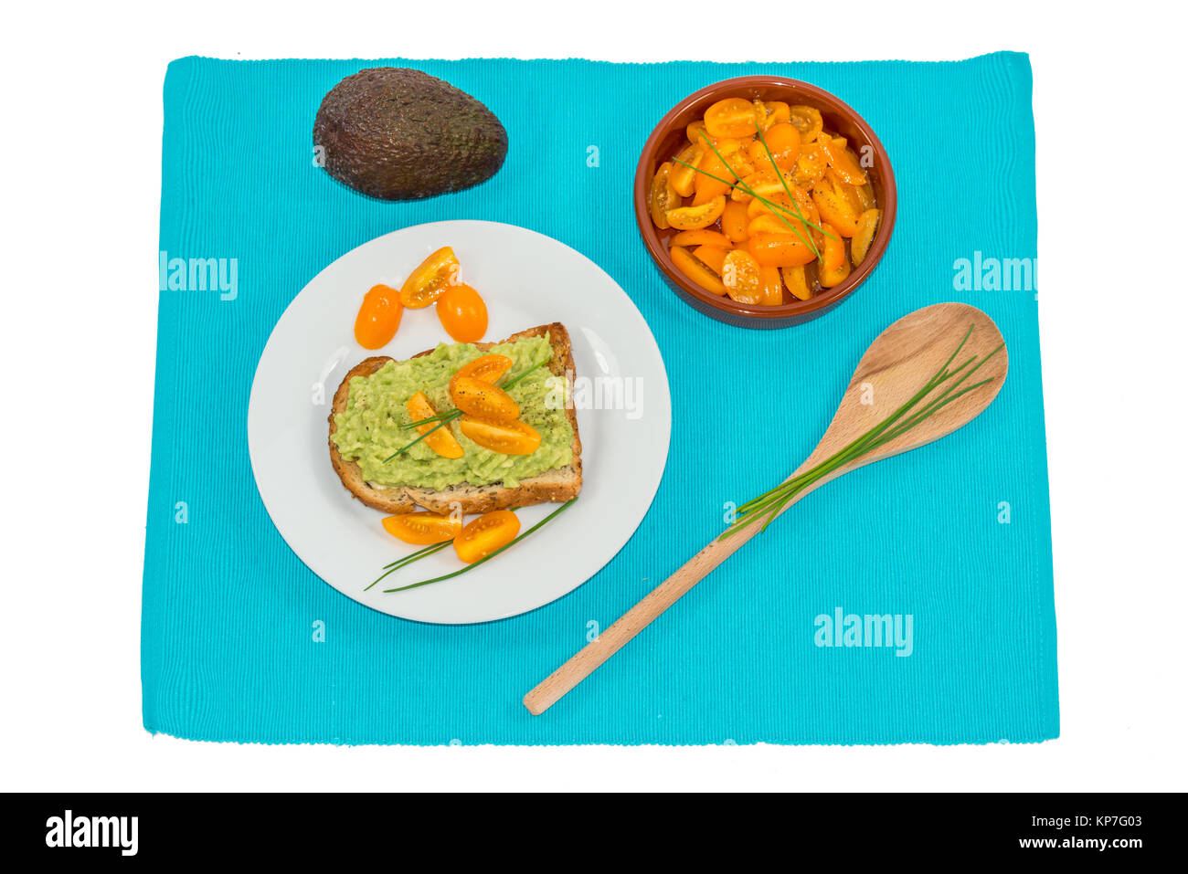 Food bread toast avocado Cut Out Stock Images & Pictures - Alamy