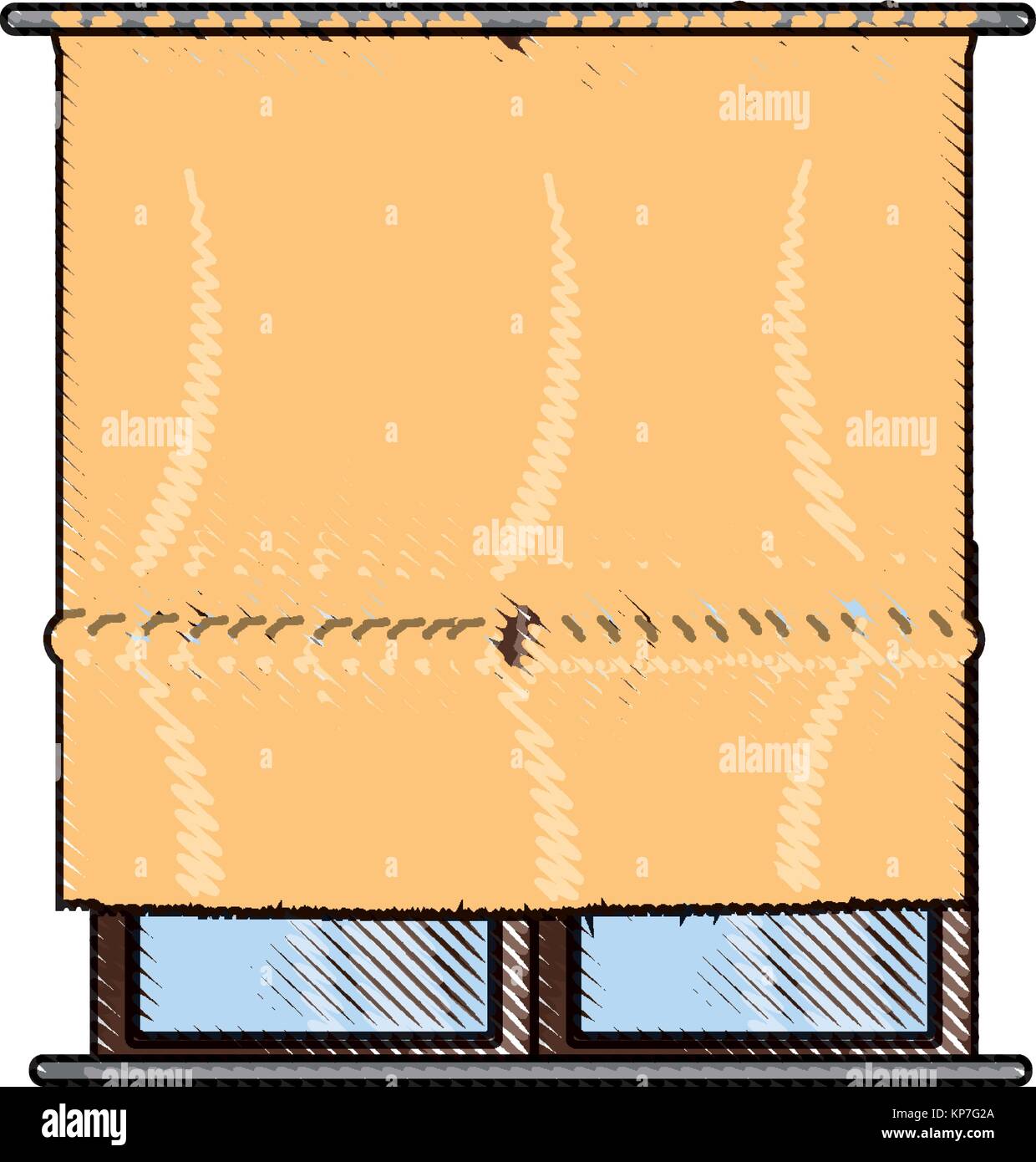 Curtains set windows interior Stock Vector Images - Alamy