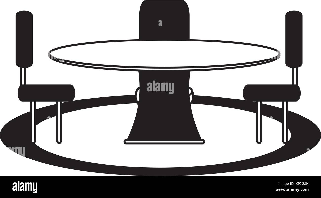 Wood contemporary dining table Stock Vector Images - Alamy