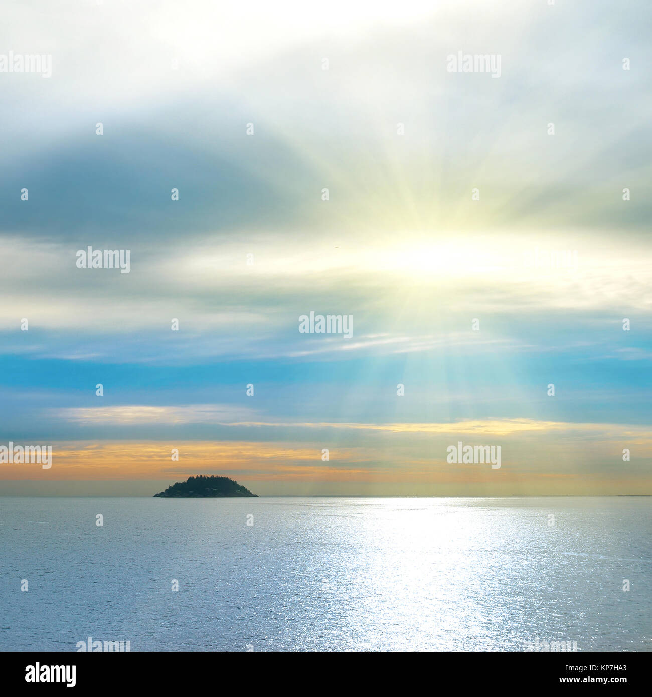 Small island in the sea Stock Photo - Alamy