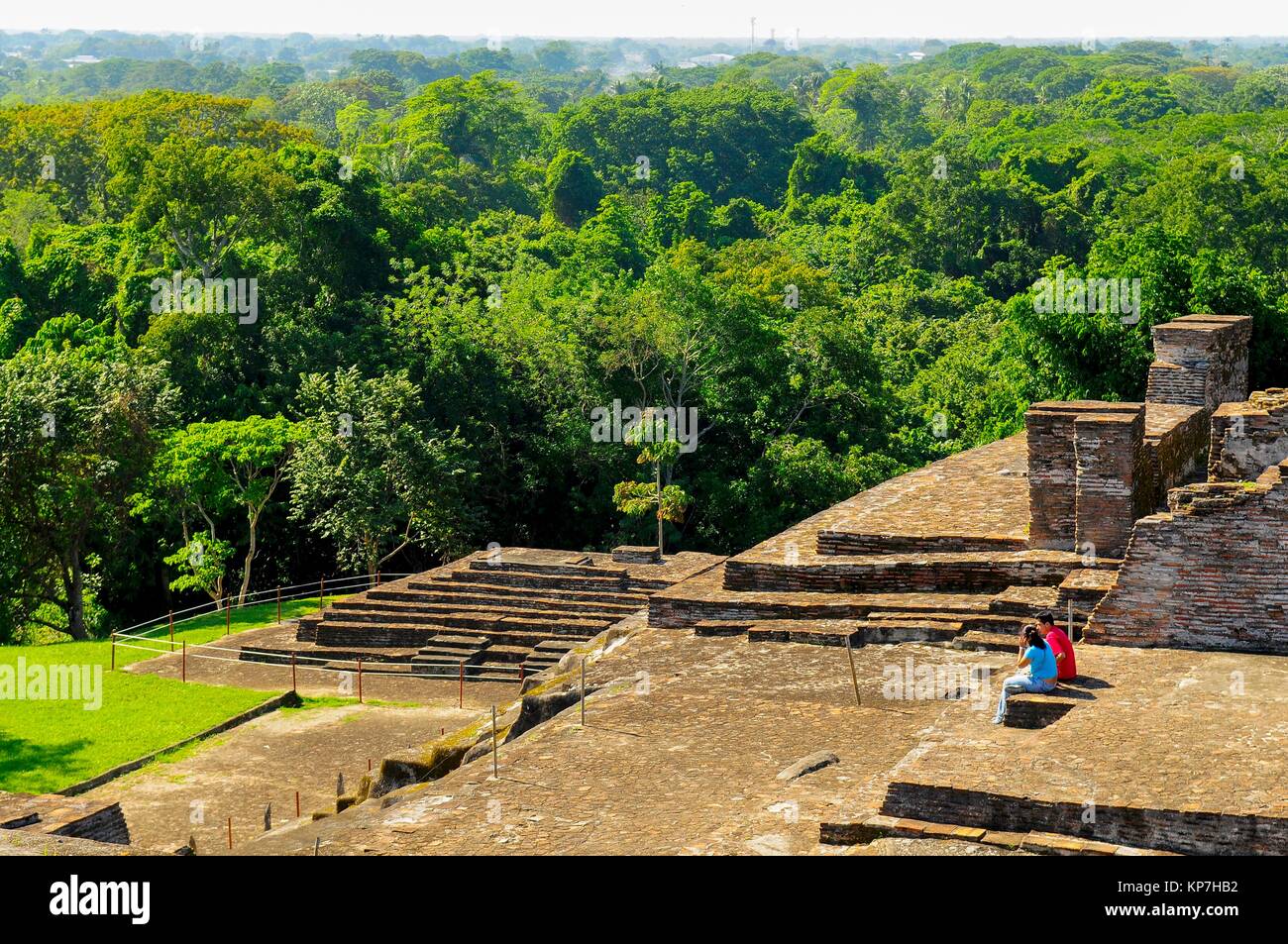 View form Palace, Comalcalco Precolumbian Maya Archaeological Site ...