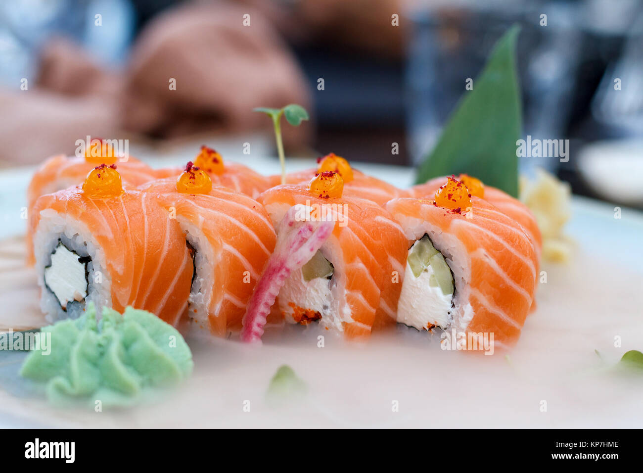 Fresh chilled sushi Stock Photo - Alamy