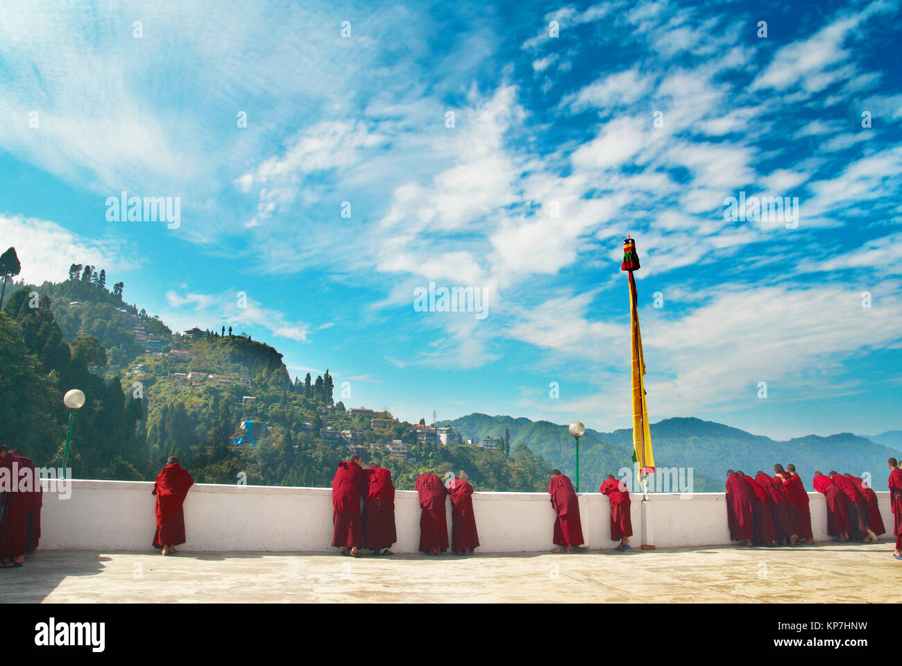 Monks from indian monastery Stock Photo - Alamy