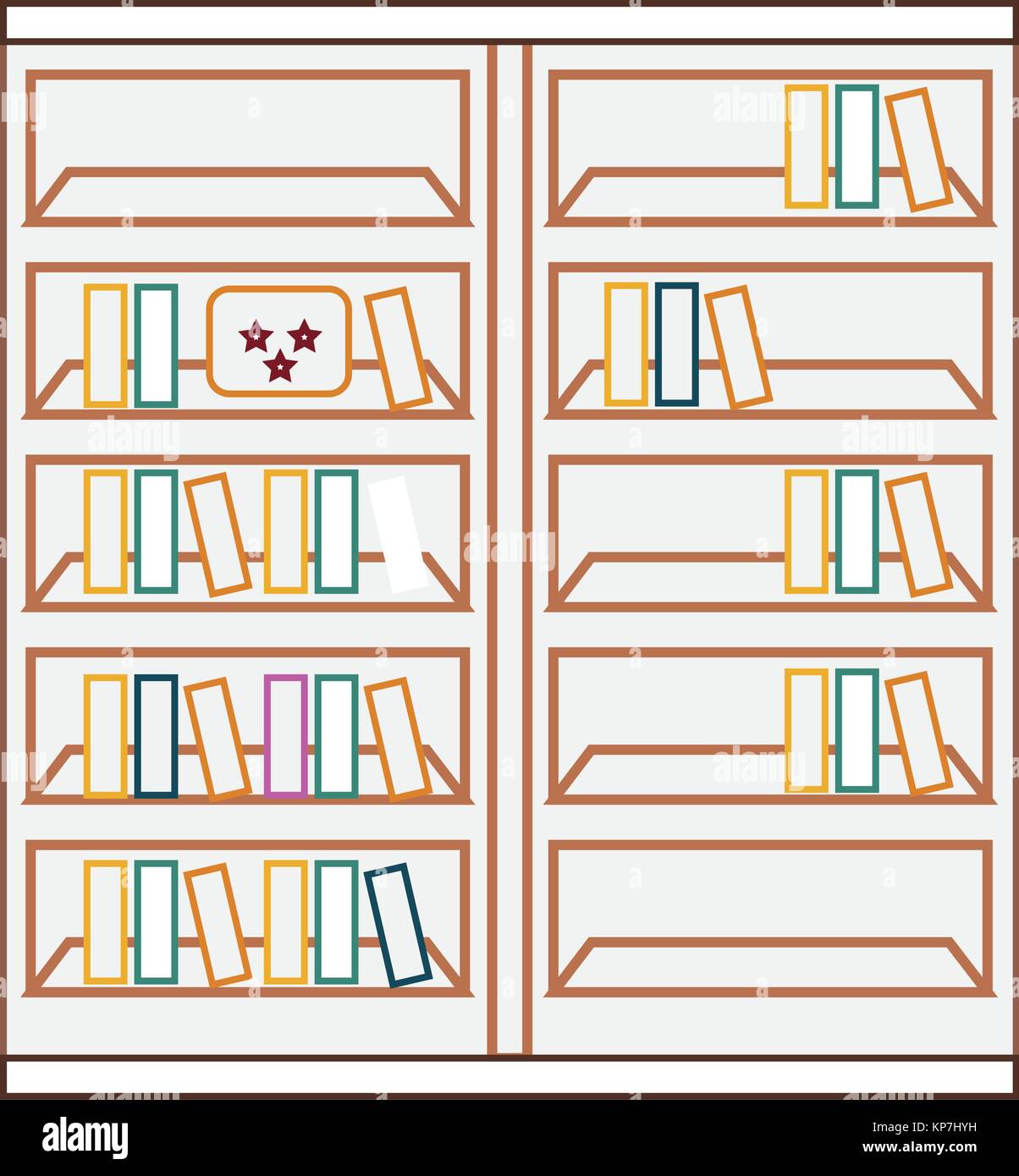 bookshelf with books icon Stock Vector Image & Art - Alamy