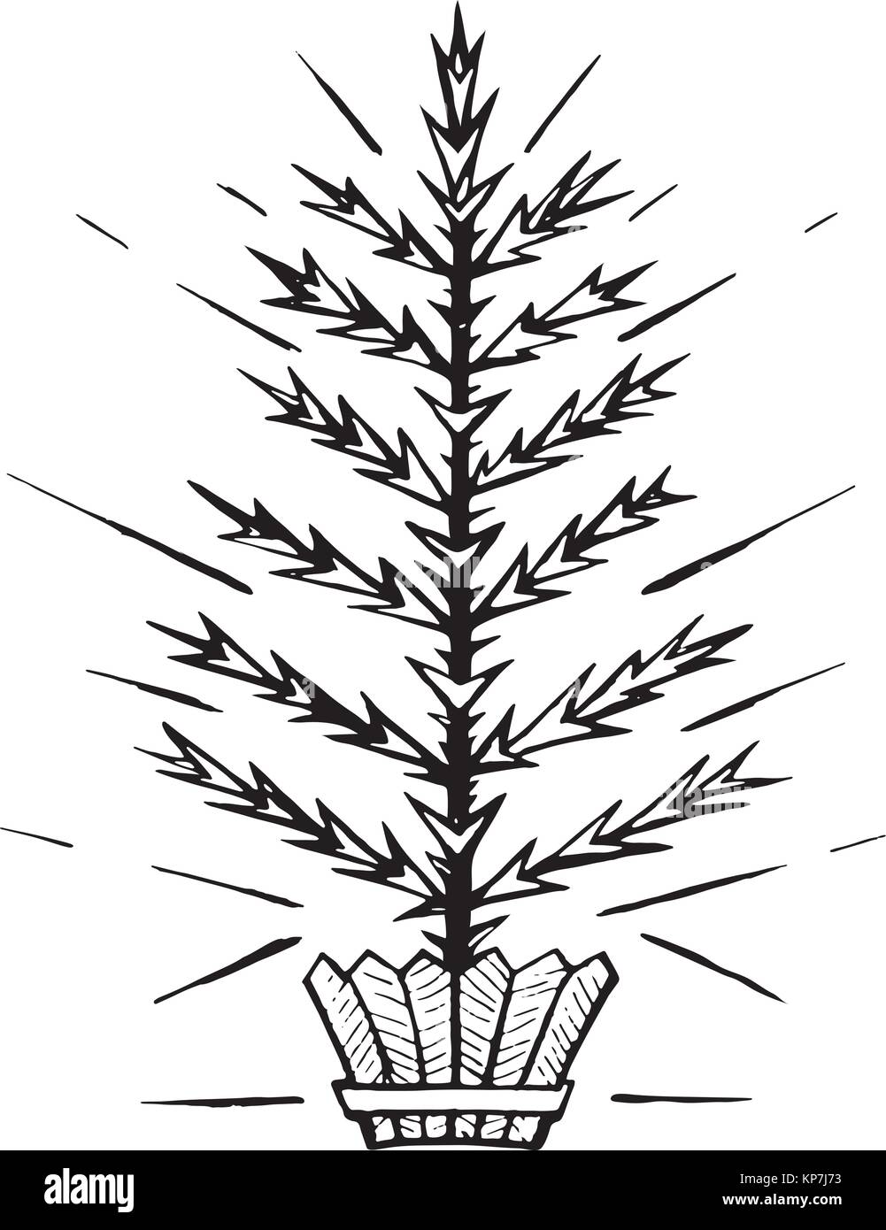 Christmas tree in shape Stock Vector Images - Alamy