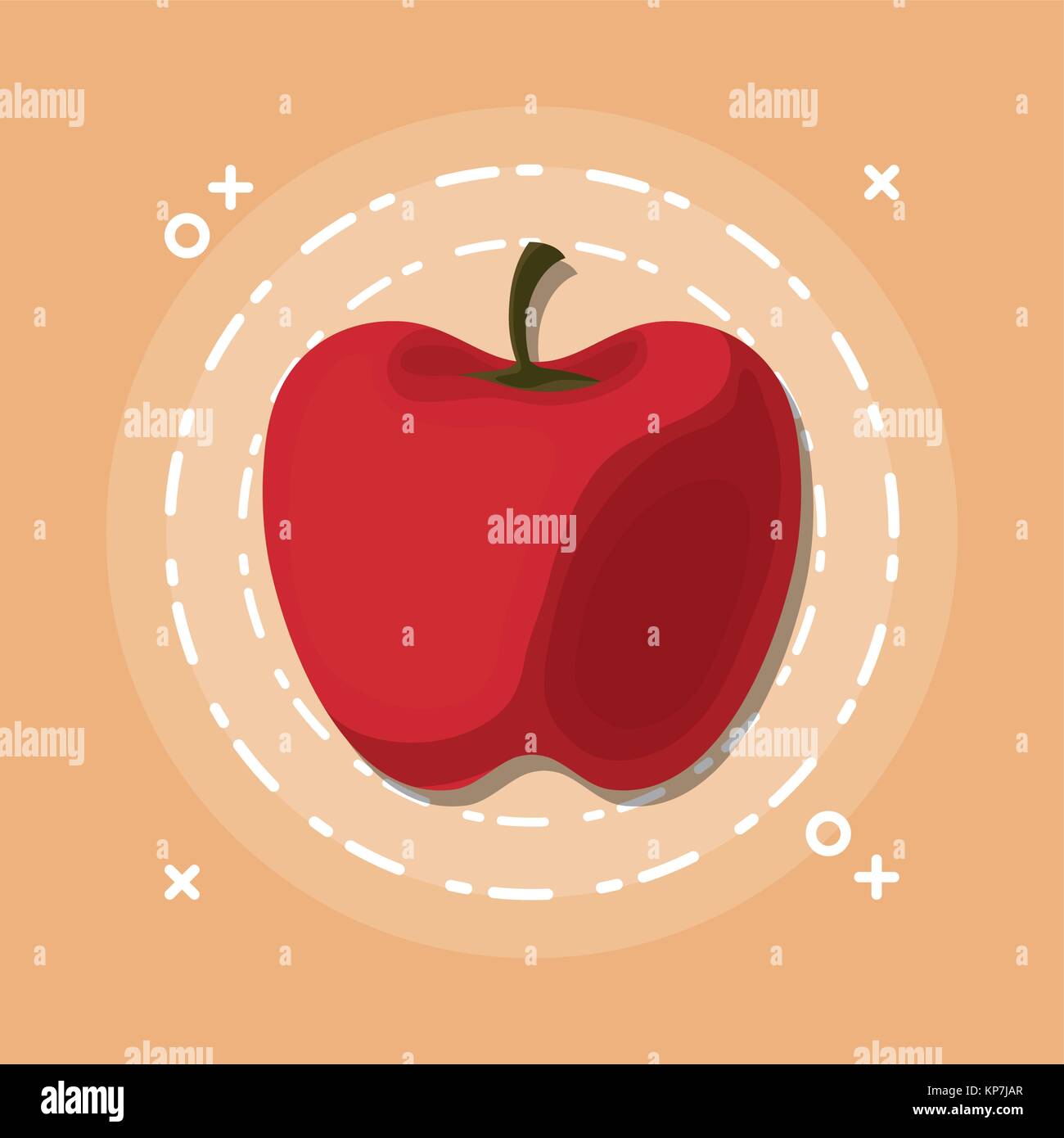 colorful tasty apple cartoon Stock Vector Image & Art - Alamy