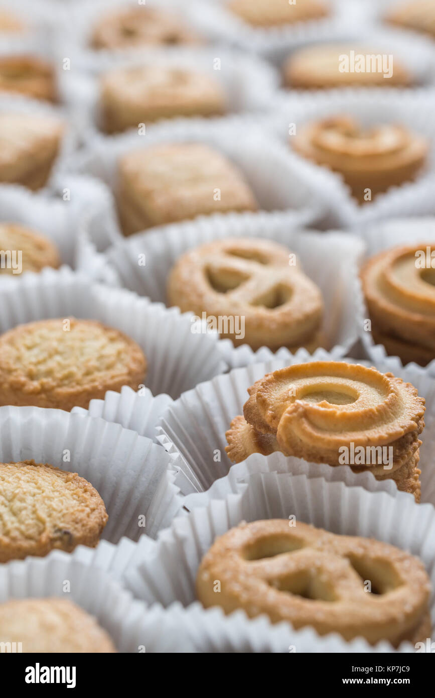 Bunch of butter cookies Stock Photo - Alamy