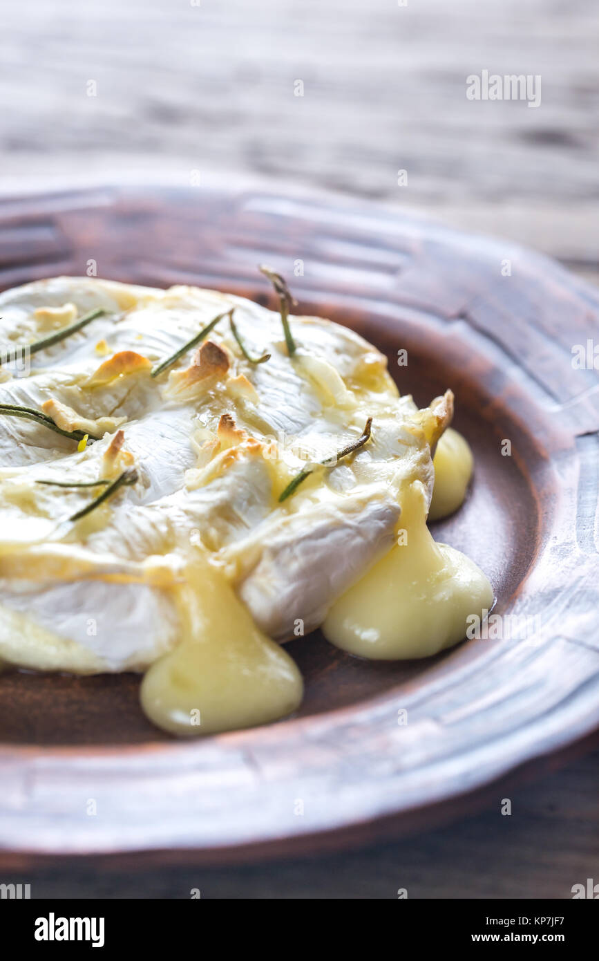 Baked Camembert cheese Stock Photo - Alamy