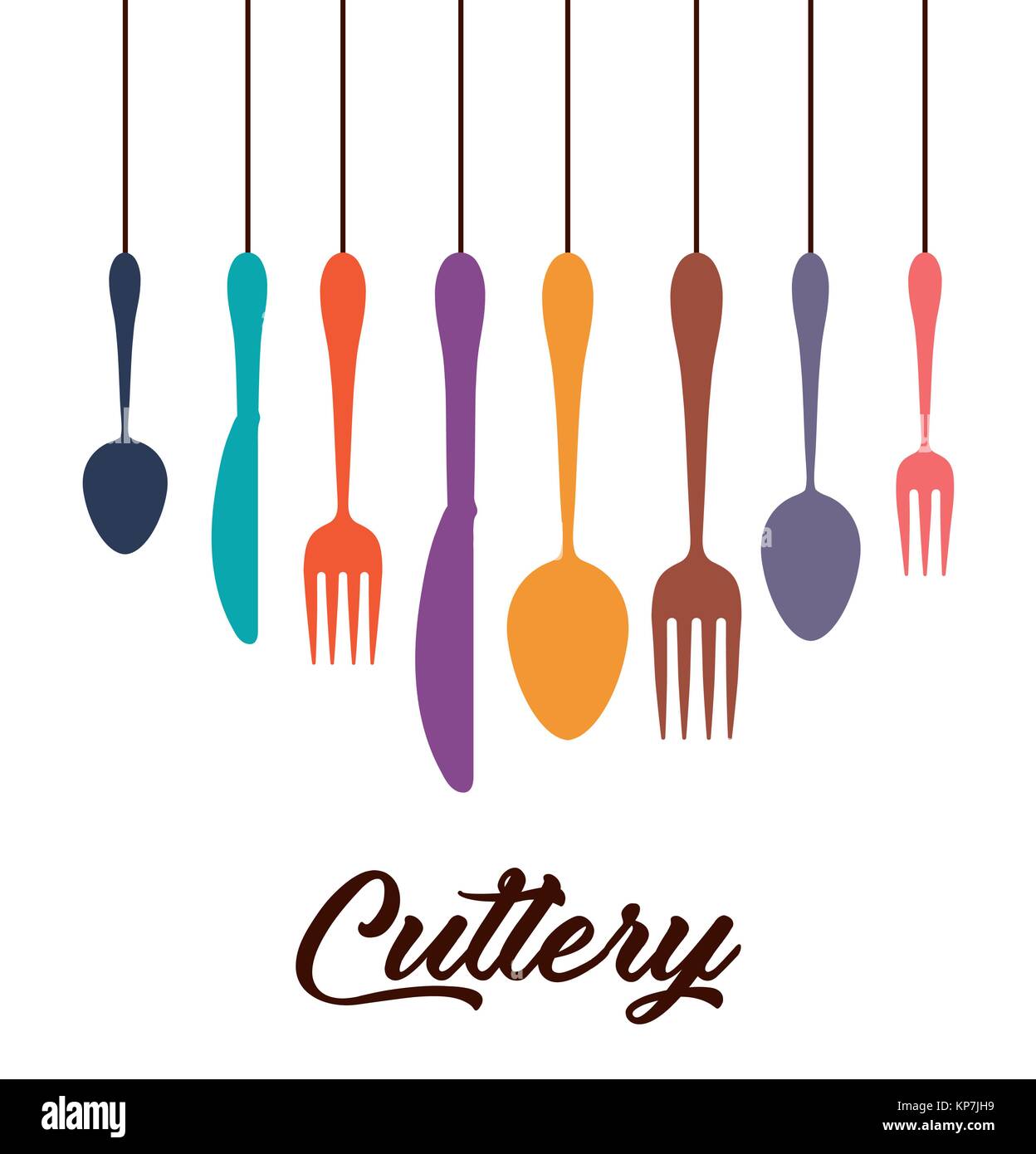 silver cutlery collection Stock Vector Image & Art - Alamy