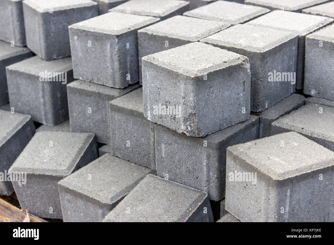 Stack with gray paving stones Stock Photo - Alamy