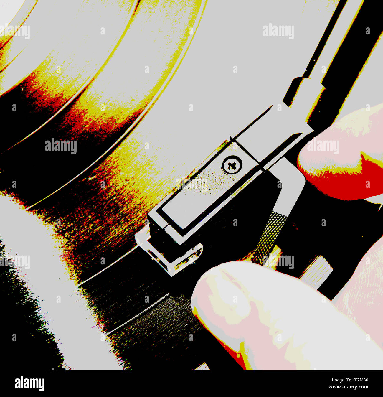 stylus playing a vinyl record Stock Photo - Alamy