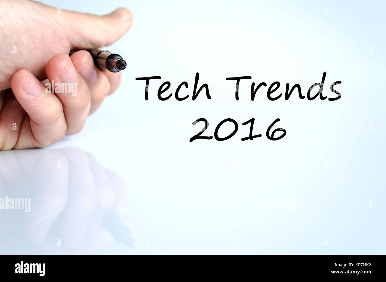 Tech trends 2016 text concept Stock Photo - Alamy