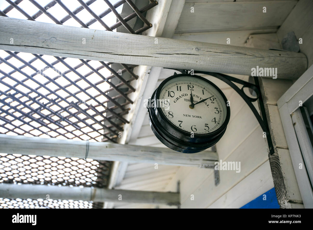 Train station vintage clock Stock Photo - Alamy