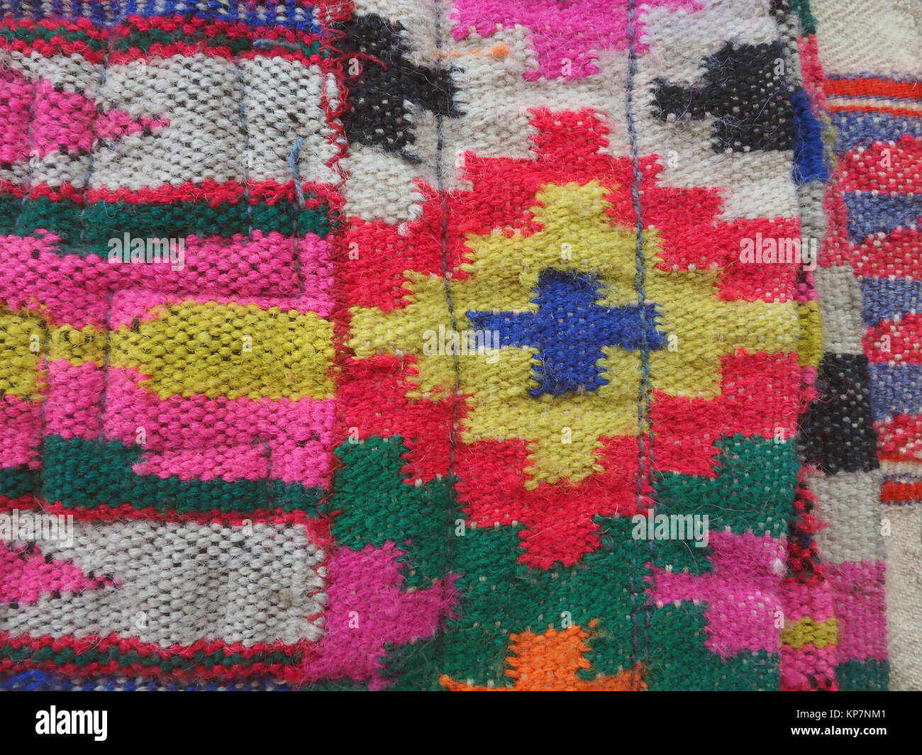 National Buddhist patterns embroidery on fabric white color, handmade ...