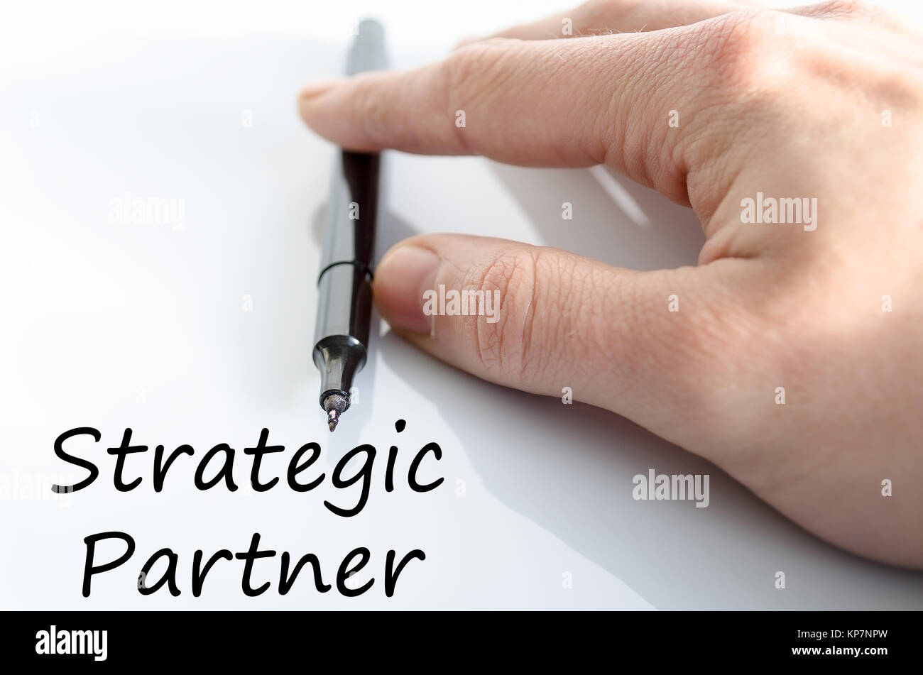 Strategic partner text concept Stock Photo - Alamy