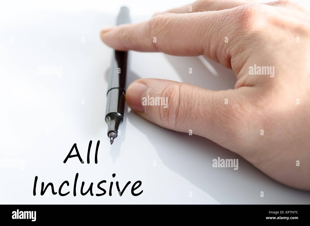 All inclusive text concept Stock Photo - Alamy