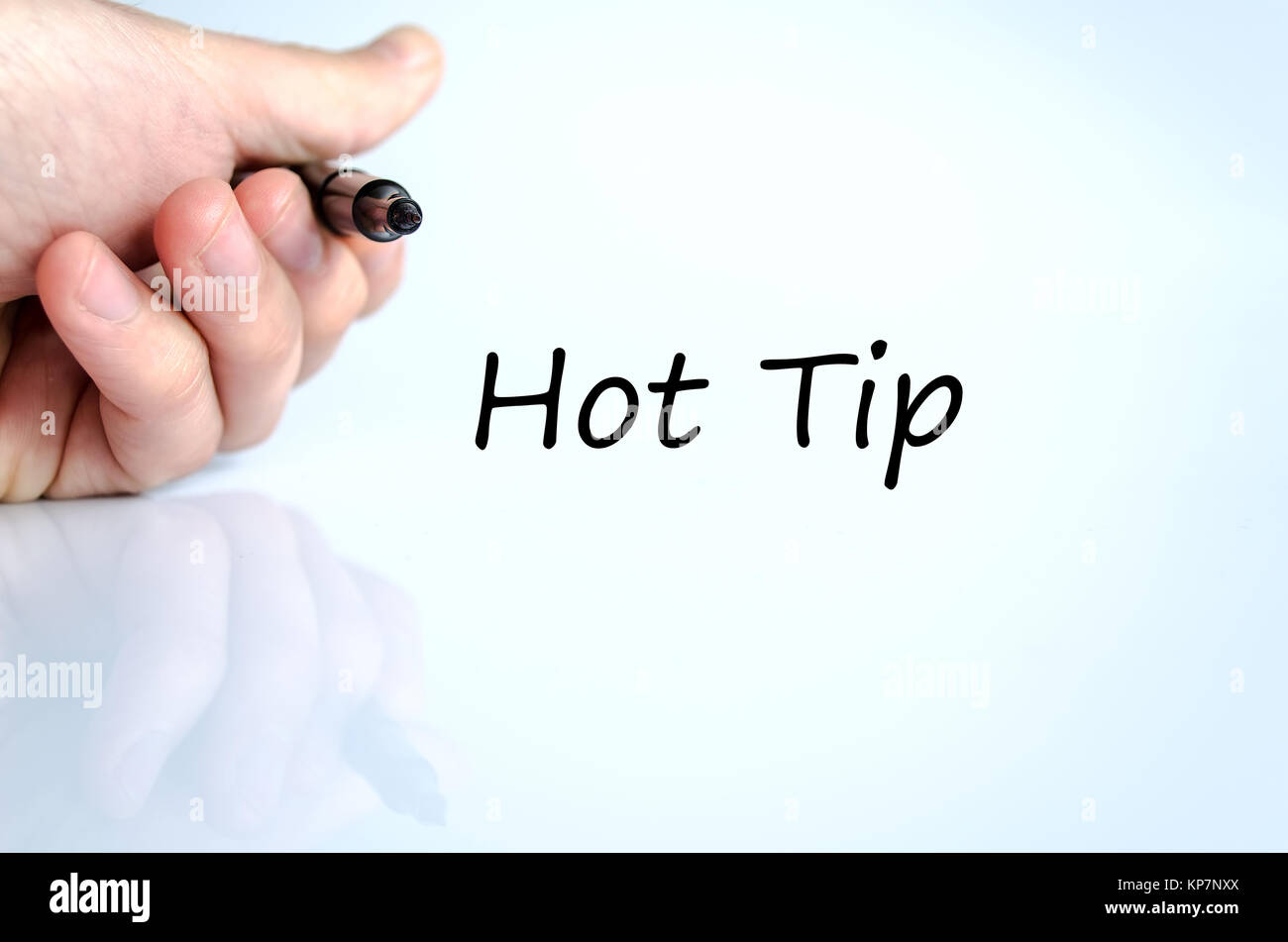 Hot tip text concept Stock Photo - Alamy