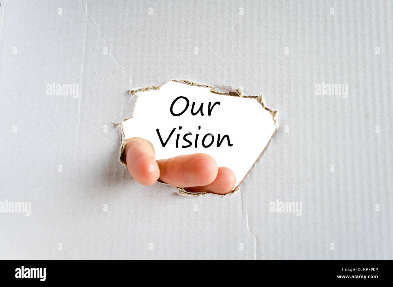 Our vision text concept Stock Photo - Alamy