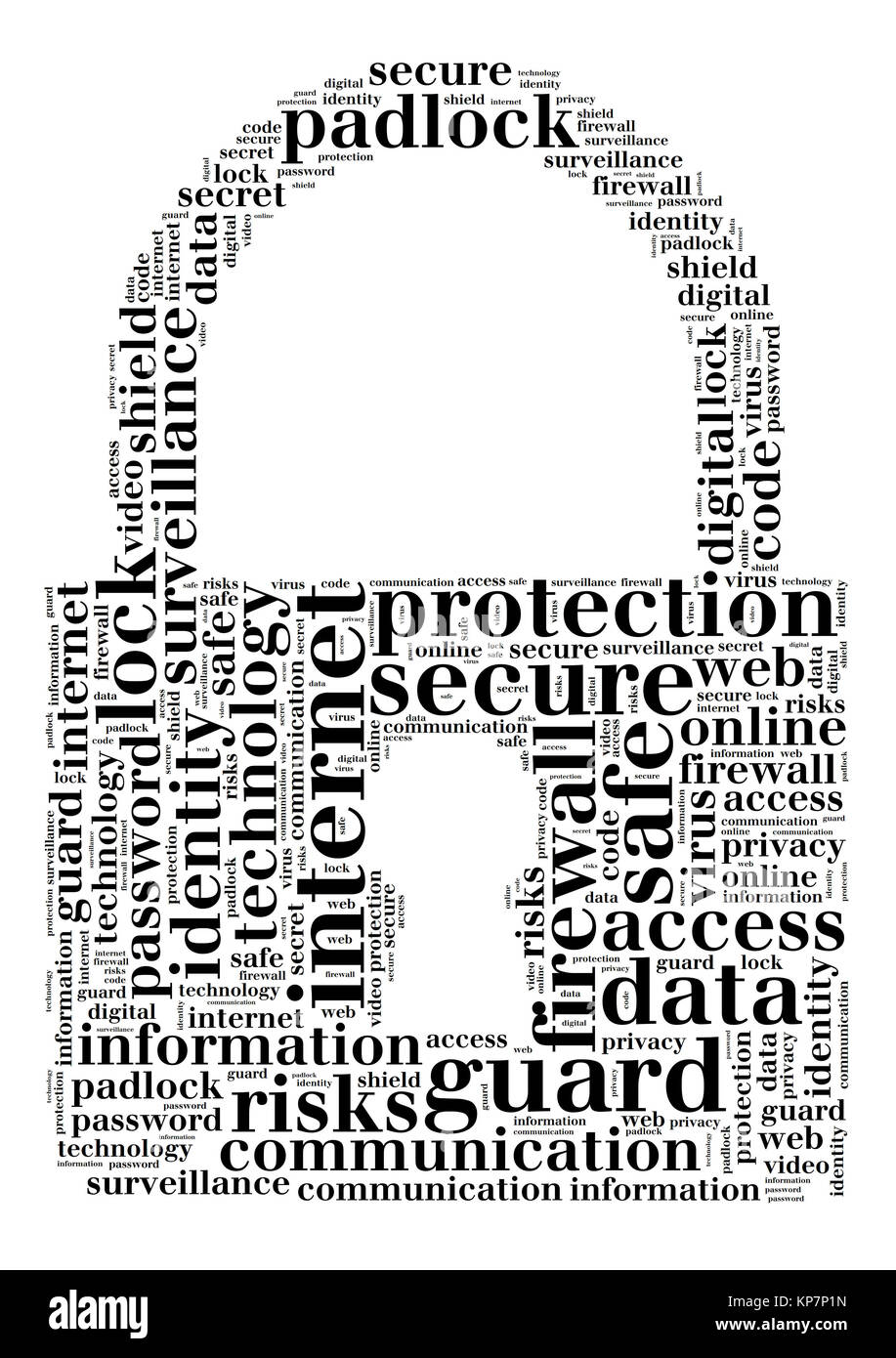 Security word cloud illustration concept Stock Photo - Alamy