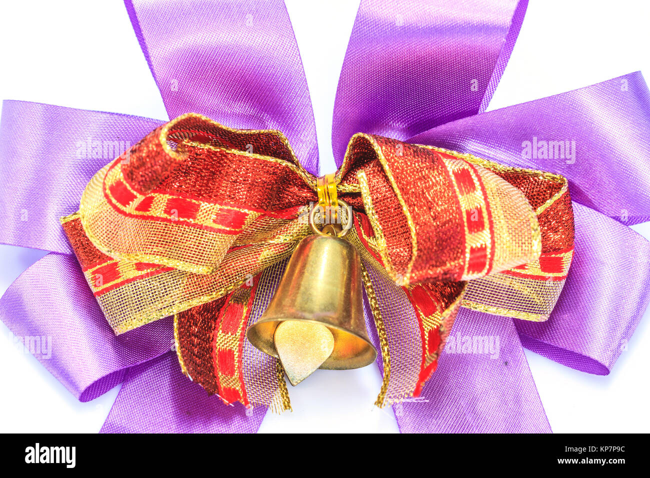 bell and ribbon with bow isolated Stock Photo - Alamy