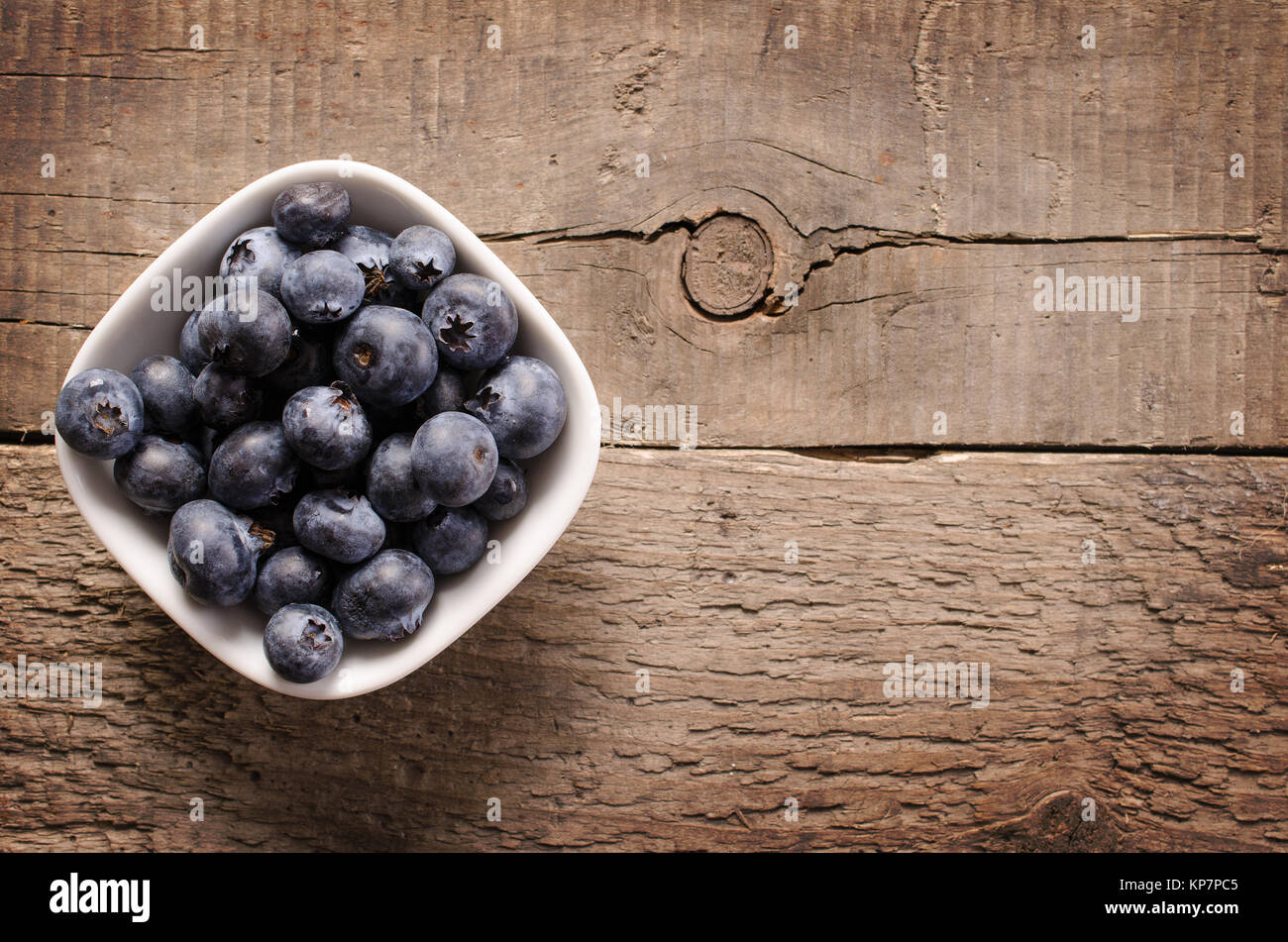 Blueberries top view Stock Photo - Alamy