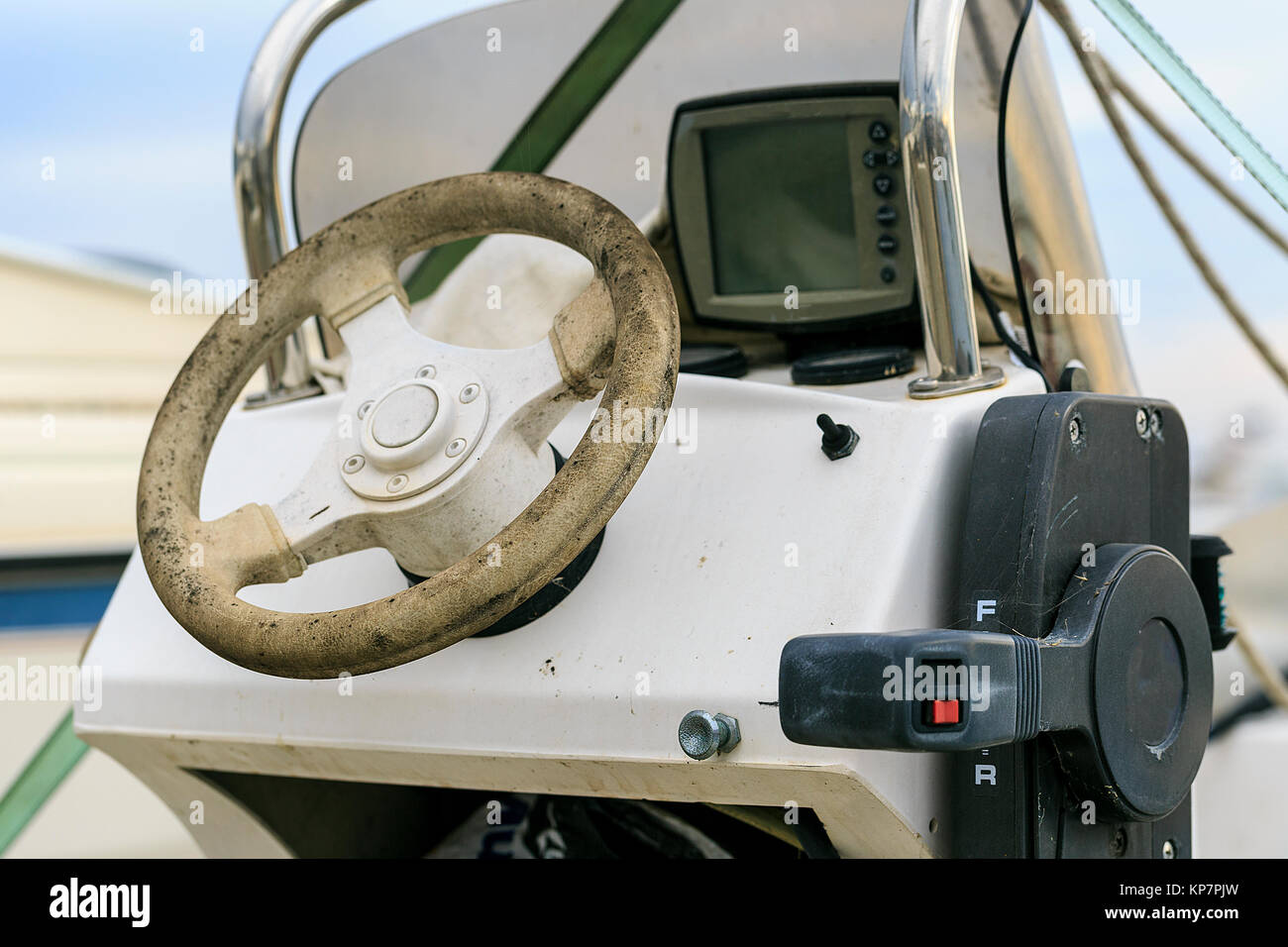 Old and broken boat in repair Stock Photo - Alamy