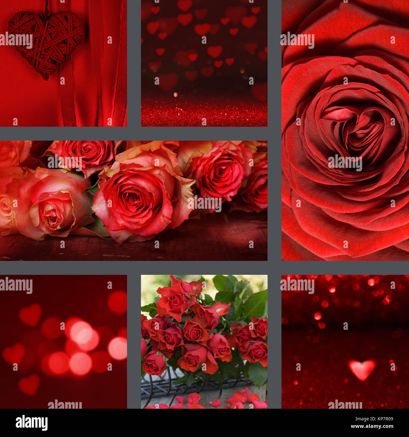 Collage Valentines day Stock Photo - Alamy