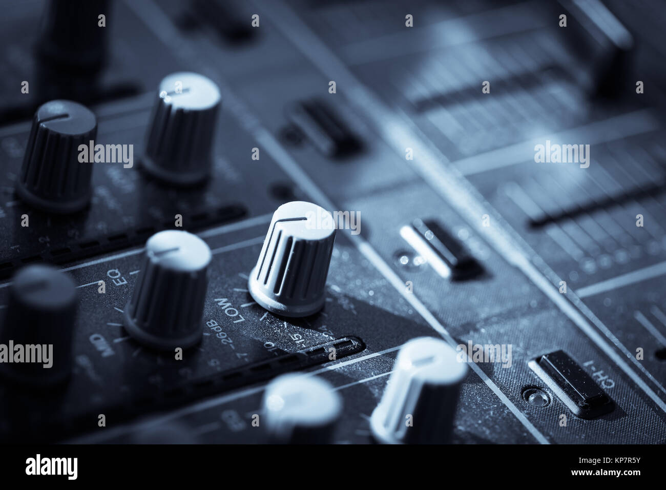 Sound mixer details Stock Photo - Alamy