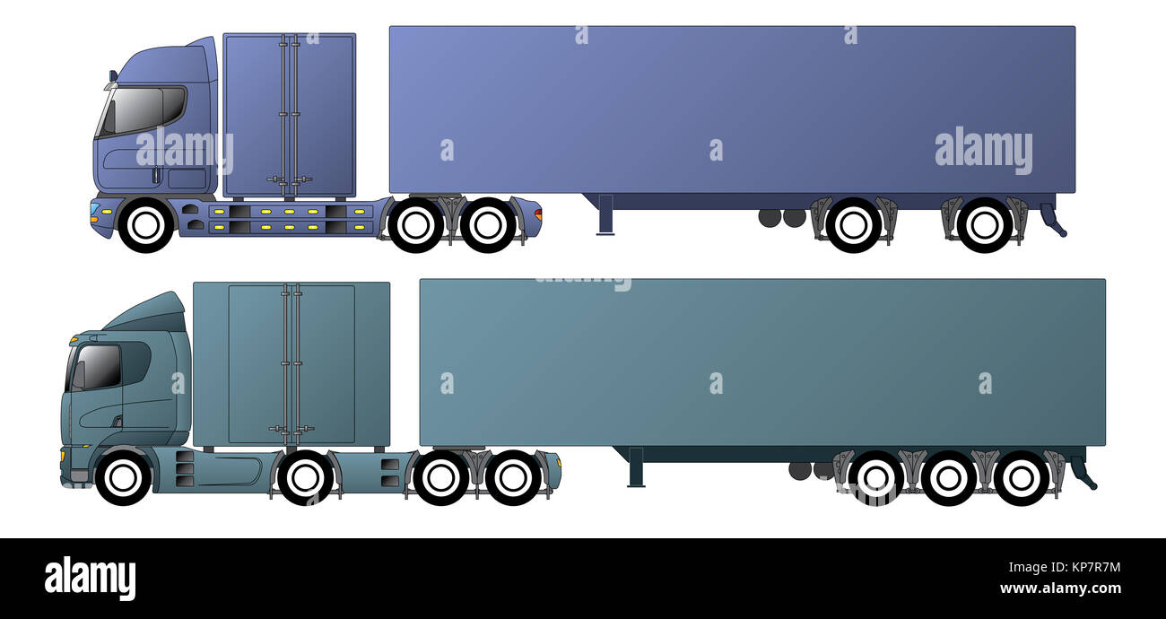 Commercial vehicles with dromedary tractors Stock Photo - Alamy