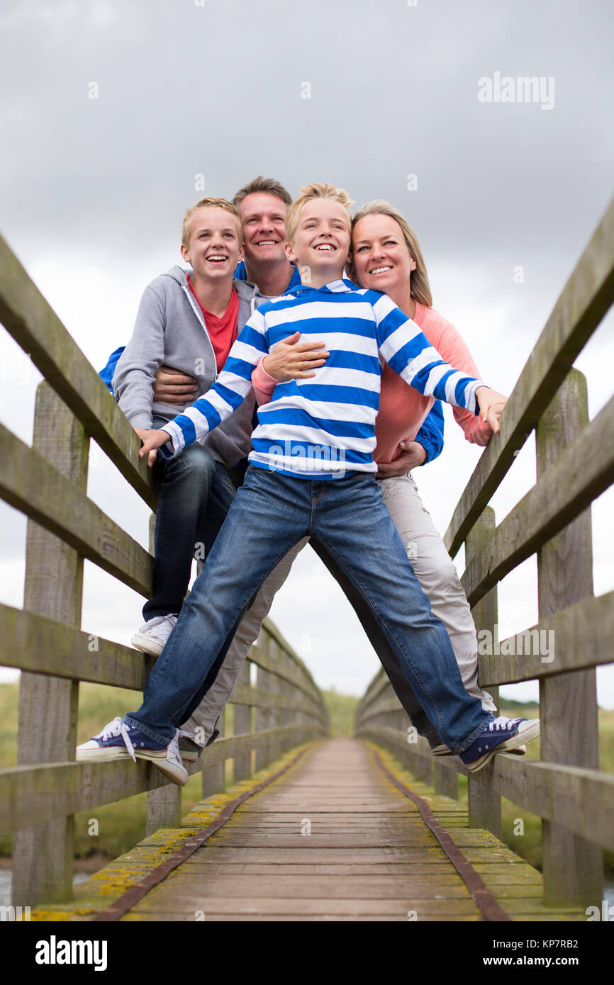 Smiling Family Portrait Stock Photo - Alamy
