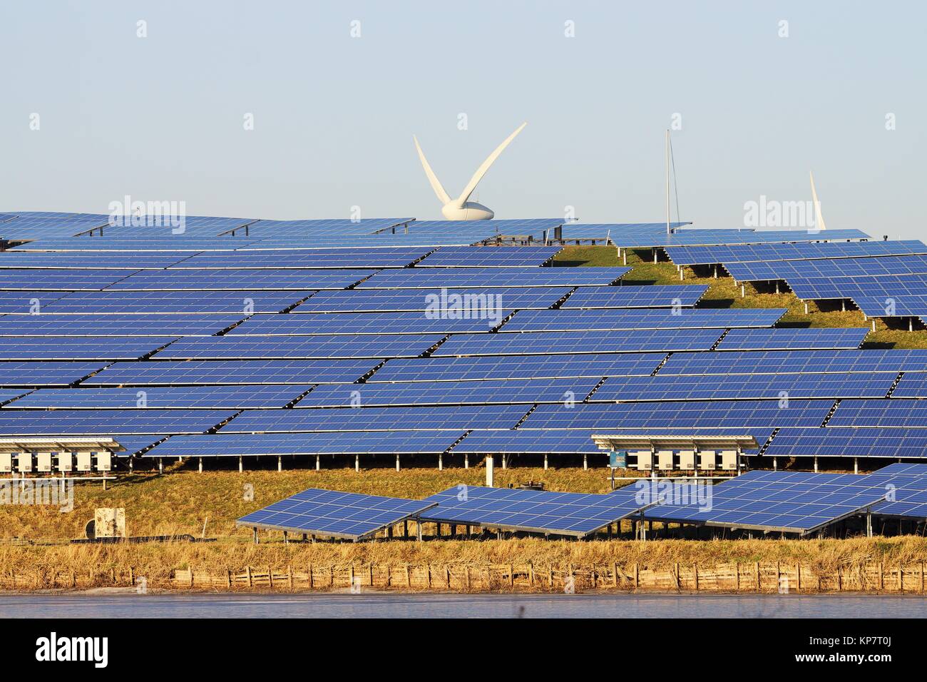 Large solar cell system Stock Photo - Alamy