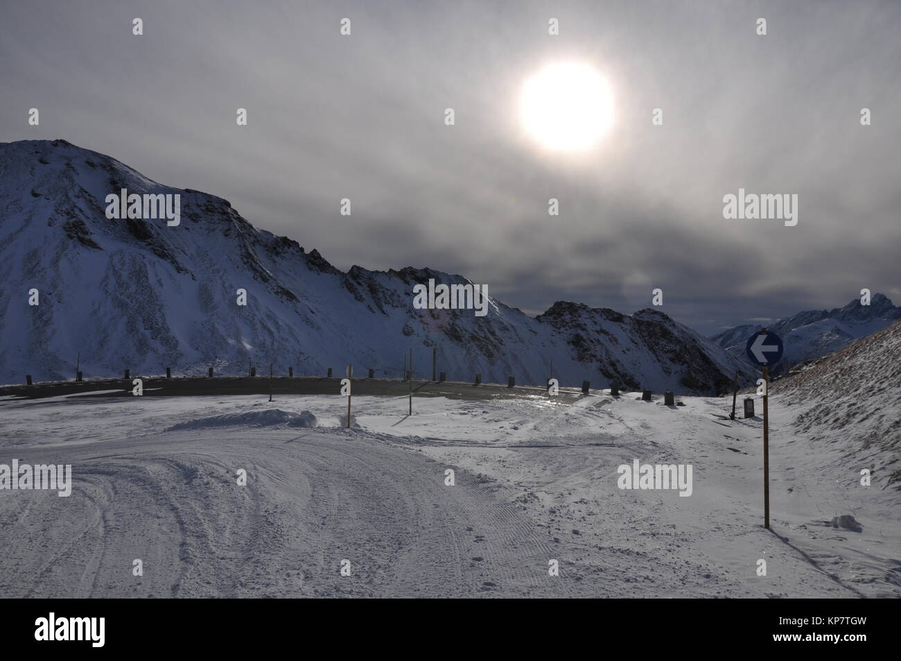 grossglockner high alpine road in winter Stock Photo - Alamy