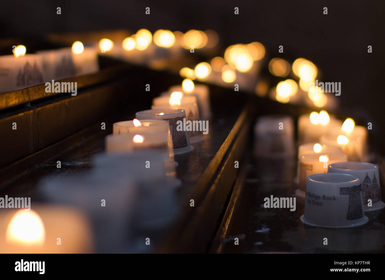Memorial lights in Trier Cathedral Stock Photo - Alamy