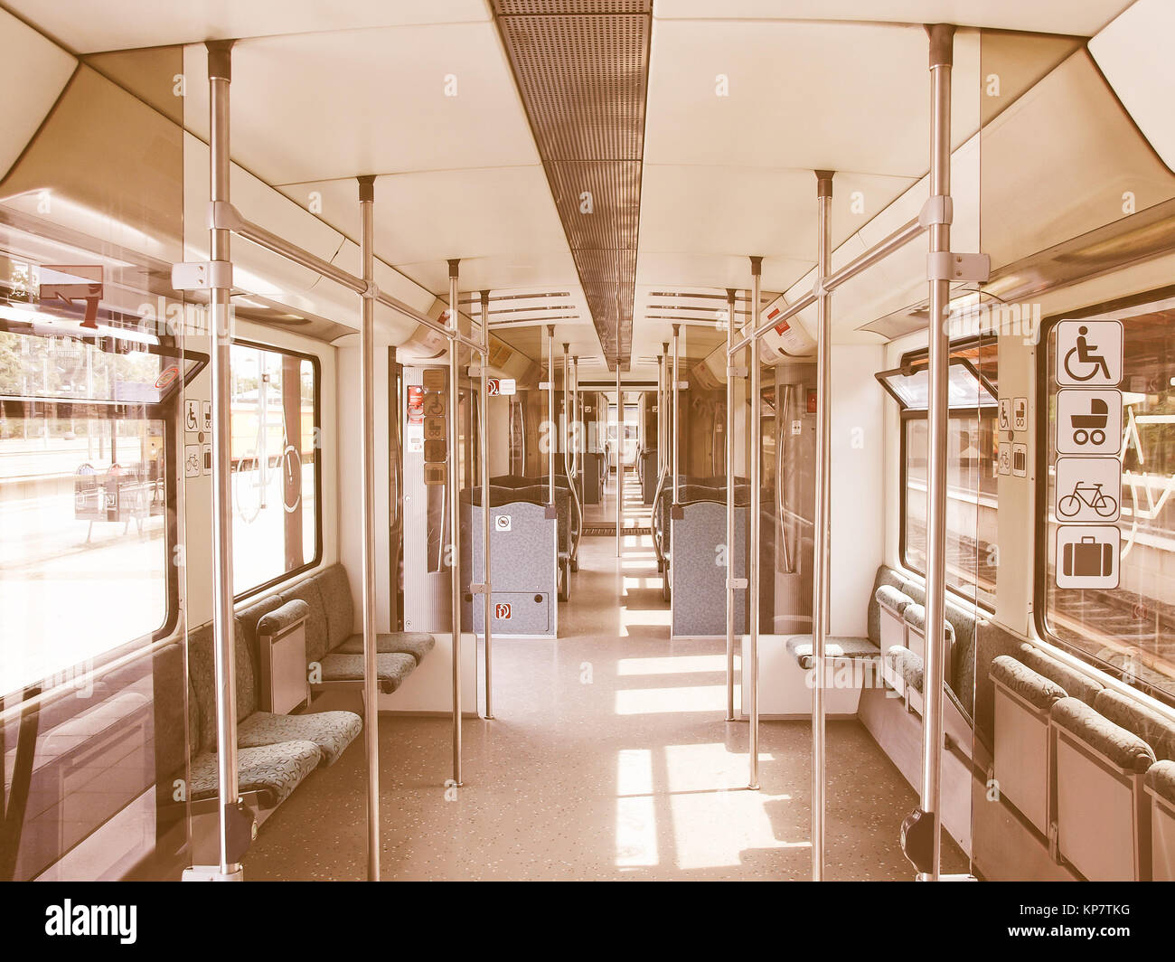 Train interior vintage Stock Photo - Alamy