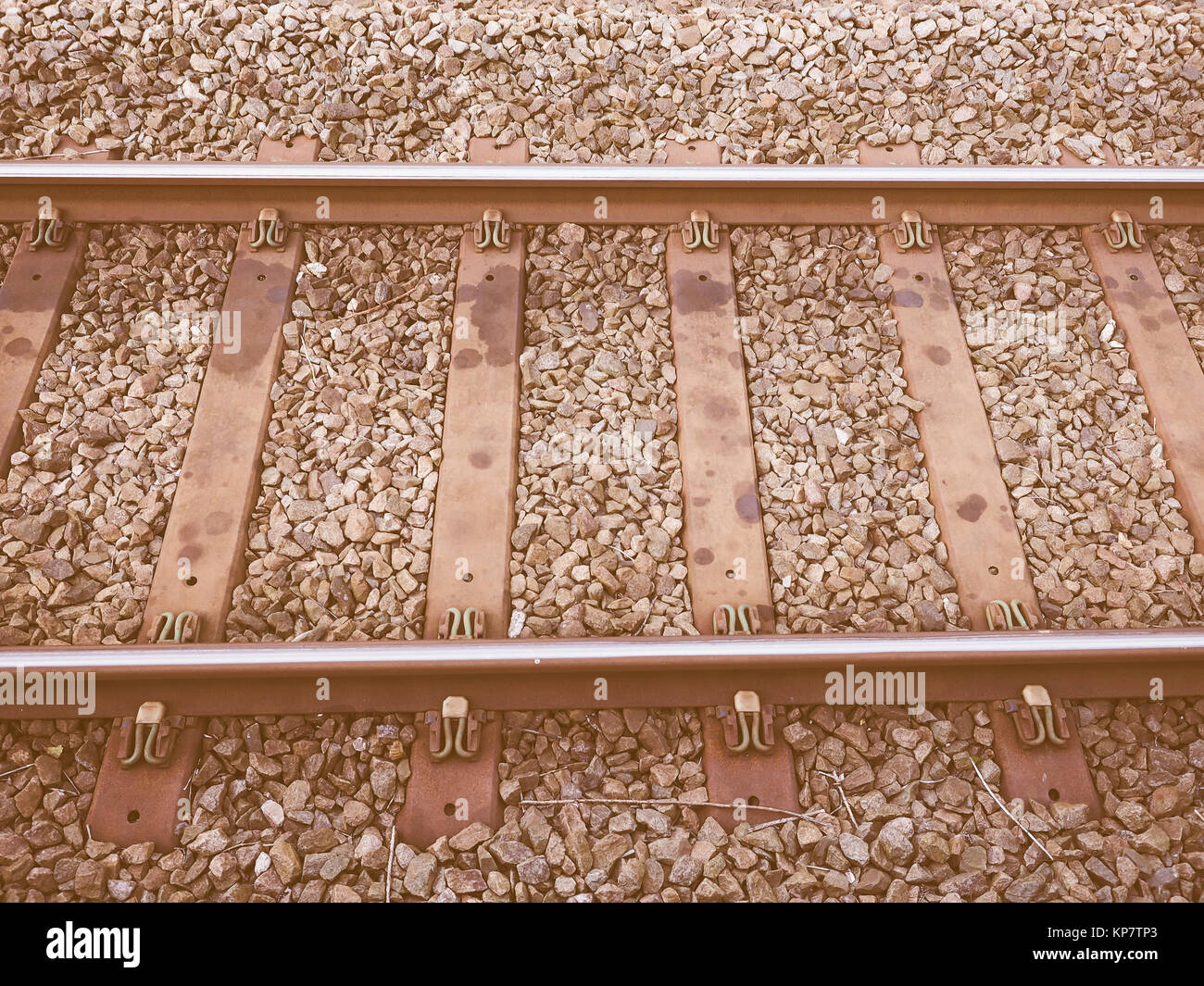 Railway track vintage Stock Photo - Alamy