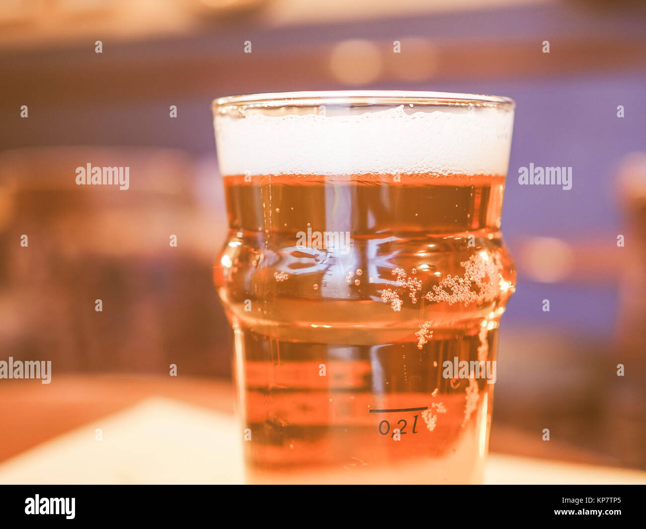 Pint of British ale beer vintage Stock Photo - Alamy