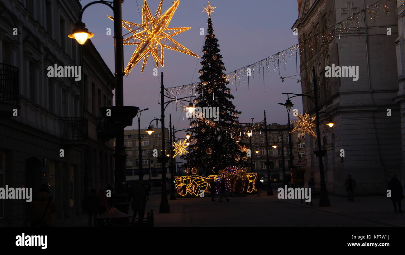 Christmas in Lodz poland Stock Photo - Alamy