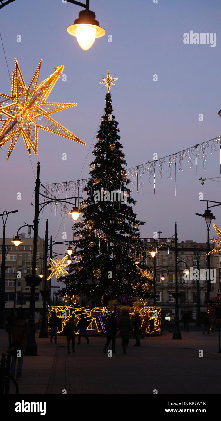 Christmas in Lodz poland Stock Photo - Alamy