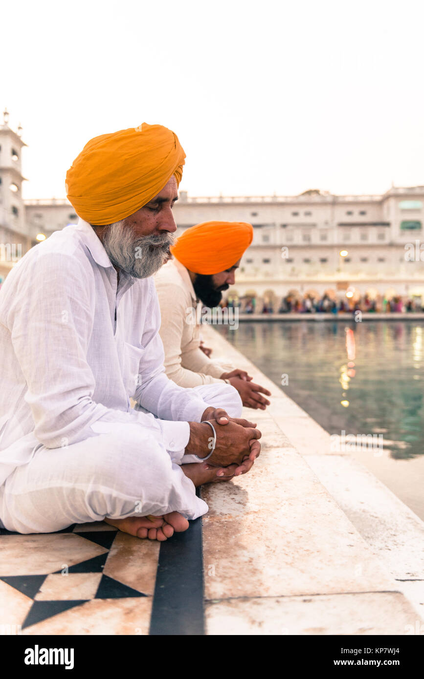 AMRITSAR, INDIA - MARCH 20, 2016: Vertical picture of indian men ...