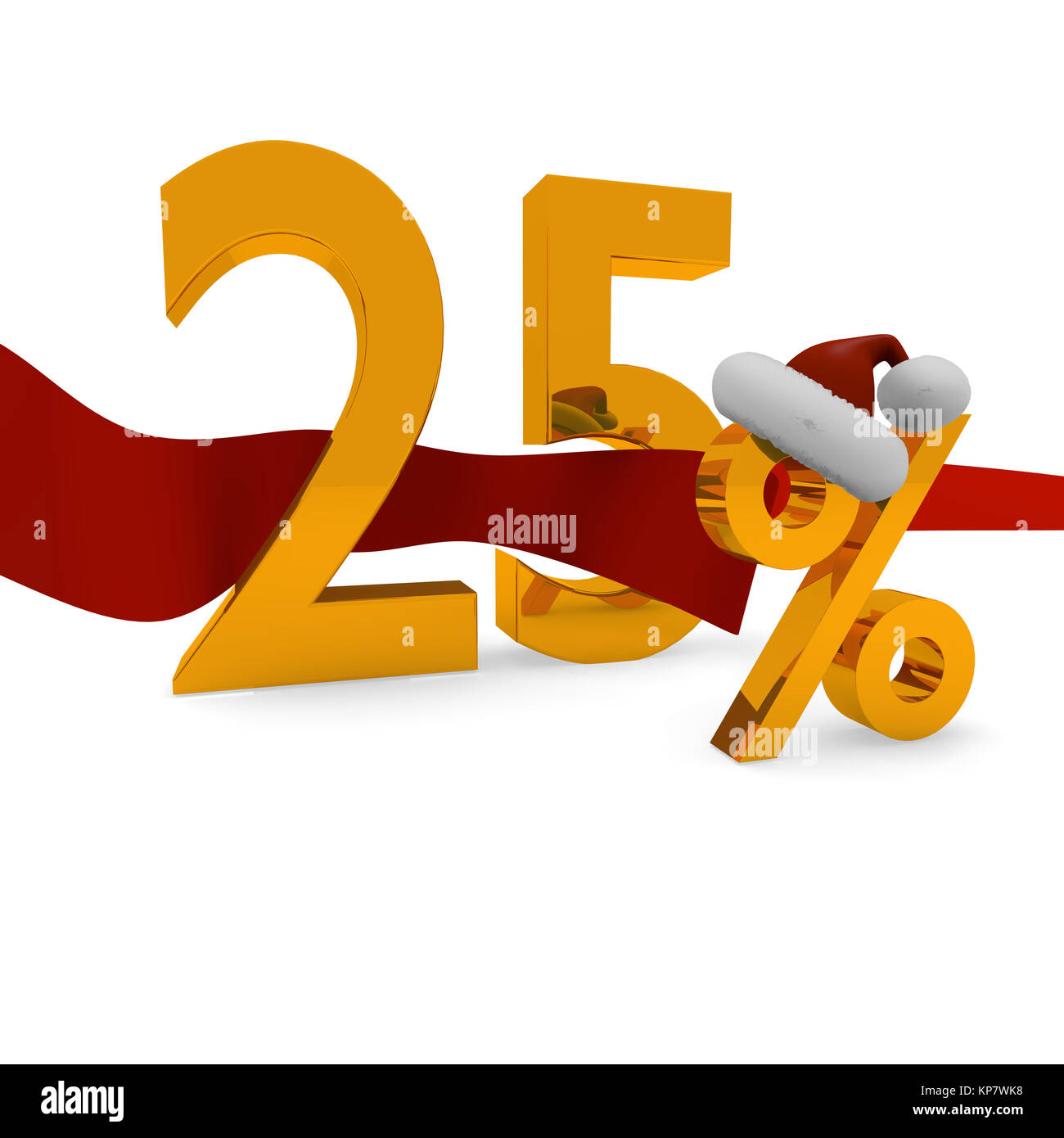 25 percent Christmas discount concept with a red ribbon Stock Photo - Alamy