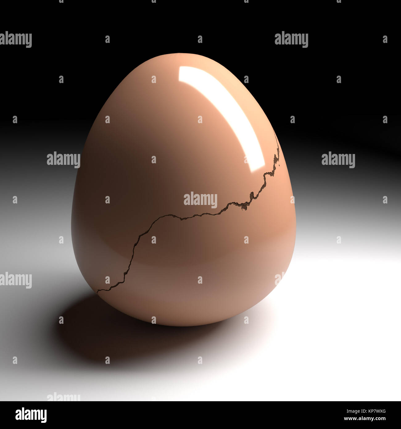 Close up of a brown cracked egg Stock Photo - Alamy