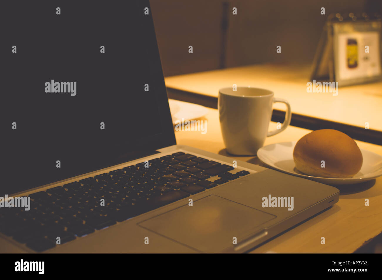 computer coffee vintage Stock Photo - Alamy