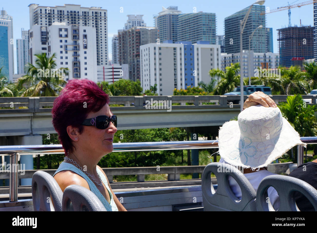 city tour in the open double-decker bus Stock Photo - Alamy