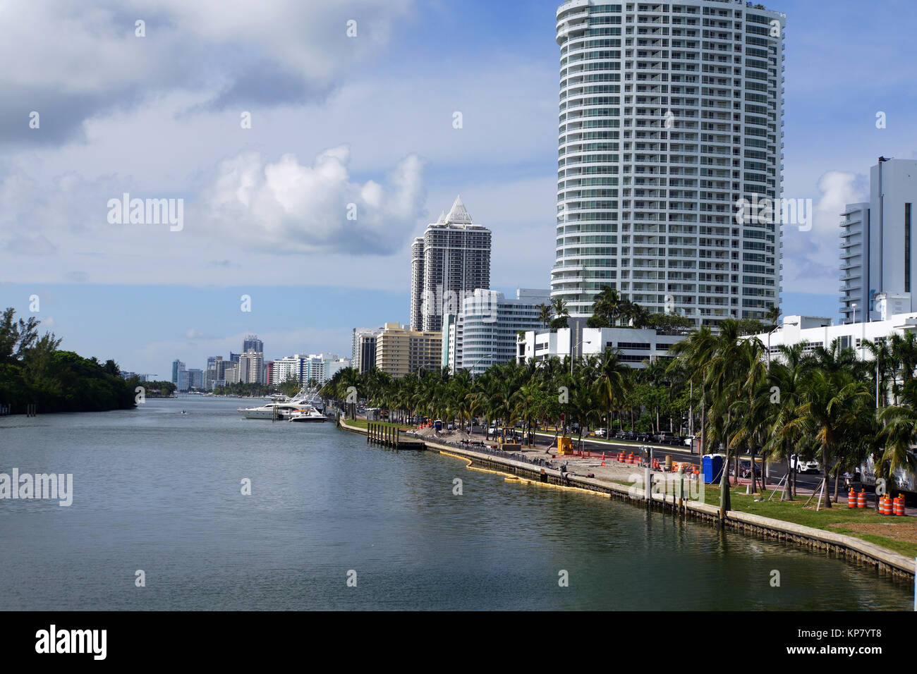 Biscayne Bay zwischen Miami und Miami Beach, Florida, USA Stock Photo ...