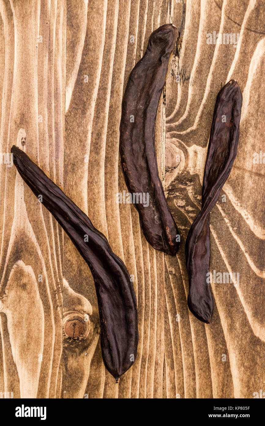 Dried Carob Pods, Ceratonia Siliqua Stock Photo - Alamy