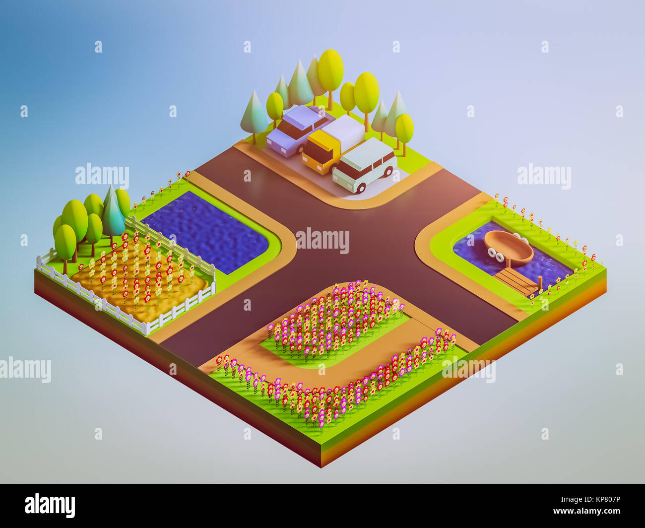 green earth concept in isometric view, isometric background Stock Photo ...