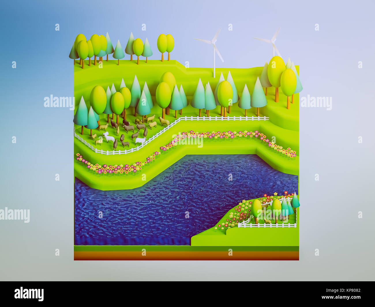 green earth concept in isometric view Stock Photo - Alamy