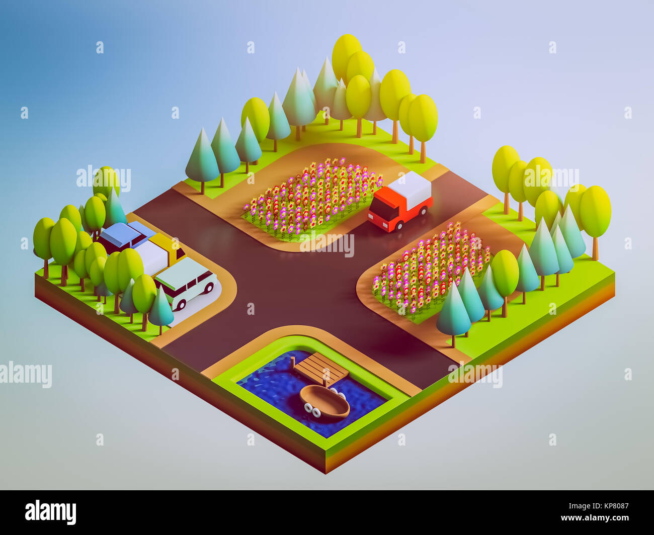 green earth concept in isometric view, isometric background Stock Photo ...