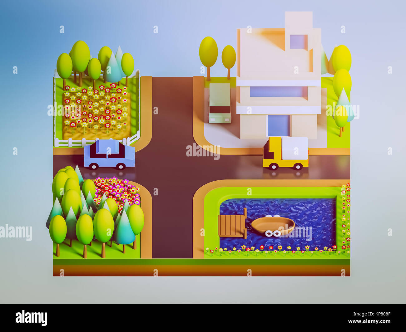 green earth concept in isometric view, isometric background Stock Photo ...