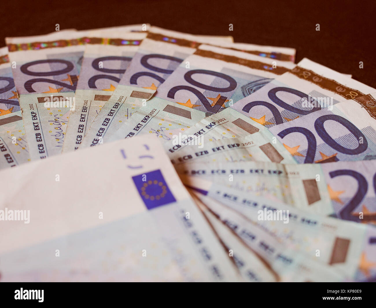Retro look Euro bank notes Stock Photo - Alamy